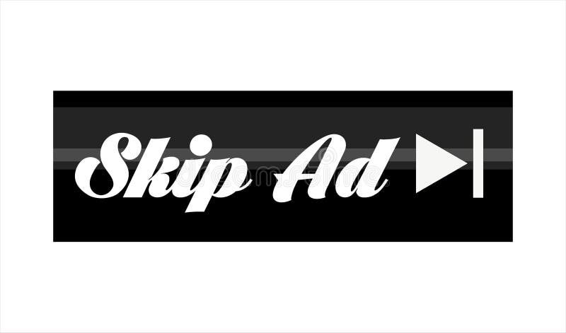 Skip ad icon stock vector. Illustration of play, advertising - 132075066