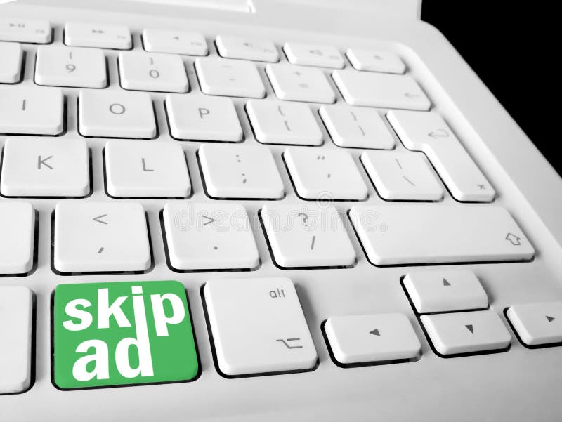 No Ads Key on White Keyboard Stock Image - Image of black, input: 79328993