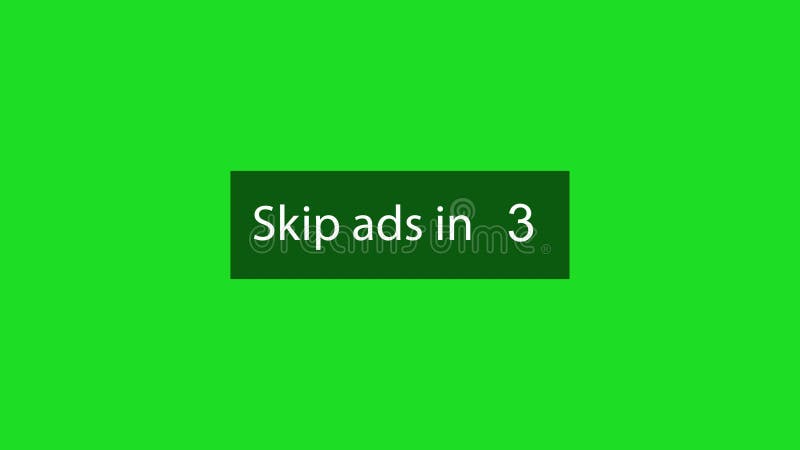 Skip Ads in Animation Green Screen Background Stock Footage - Video of ...