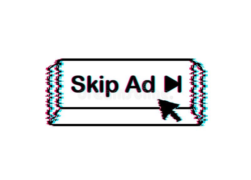Skip Advertisement Button Set. Vector on Isolated White Background. EPS ...