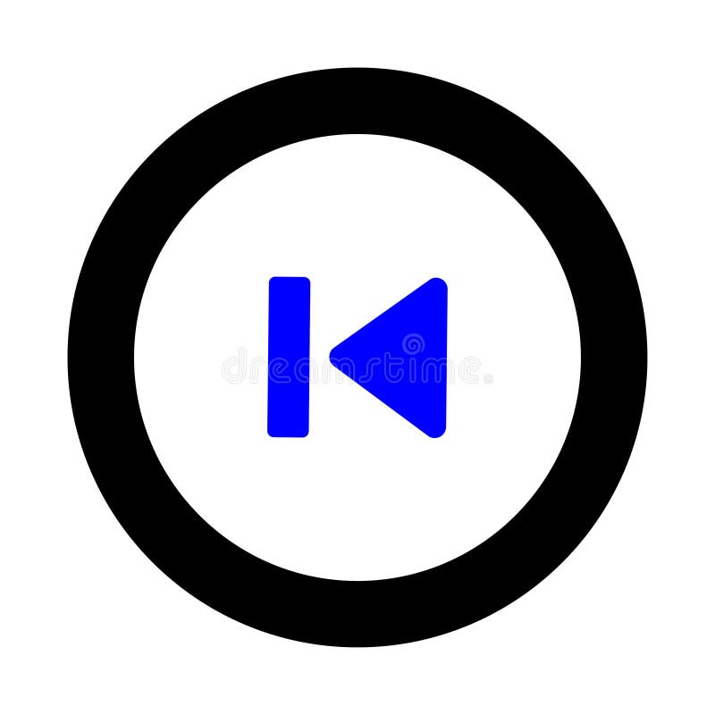 Skip Back Arrow Icon stock vector. Illustration of gradient - 243635624