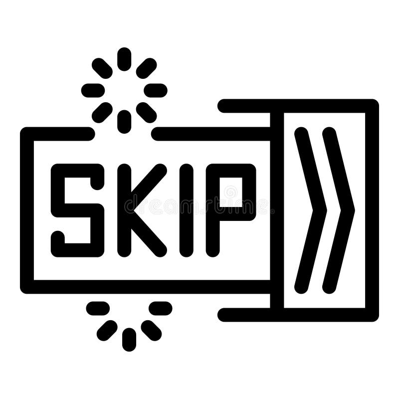 Skip Button Being Pressed with Loading Symbol Animation Stock Vector ...