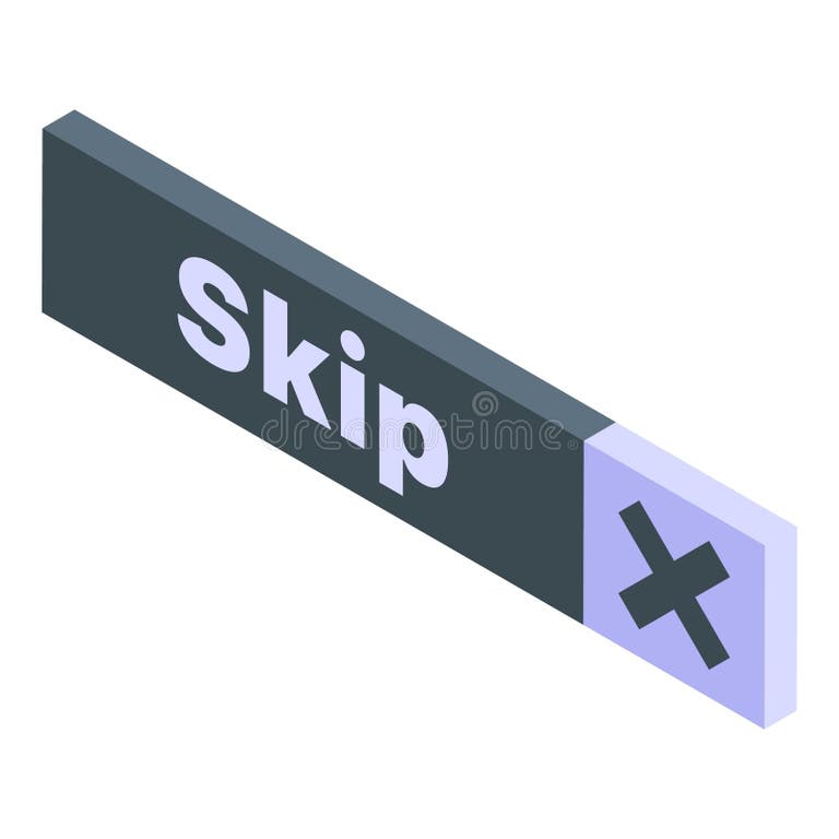 Skip Button is Depicted with Cross Mark Showing Stop or Delete Stock ...