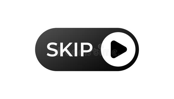 Skip Button Icon with Play Symbol for User Interface and Media Controls ...