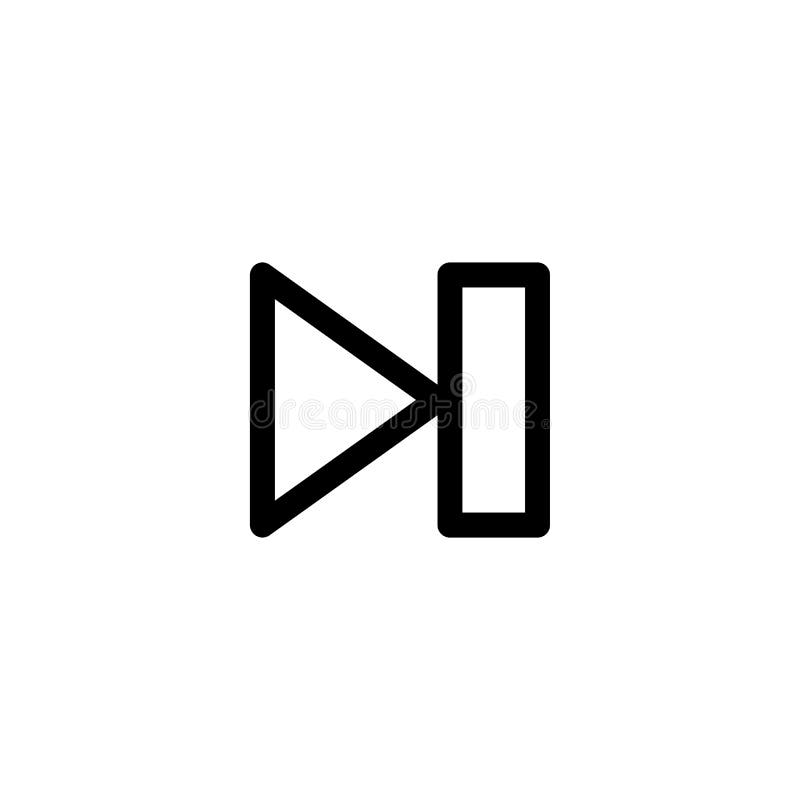 Skip Button Icon stock vector. Illustration of film - 181737727