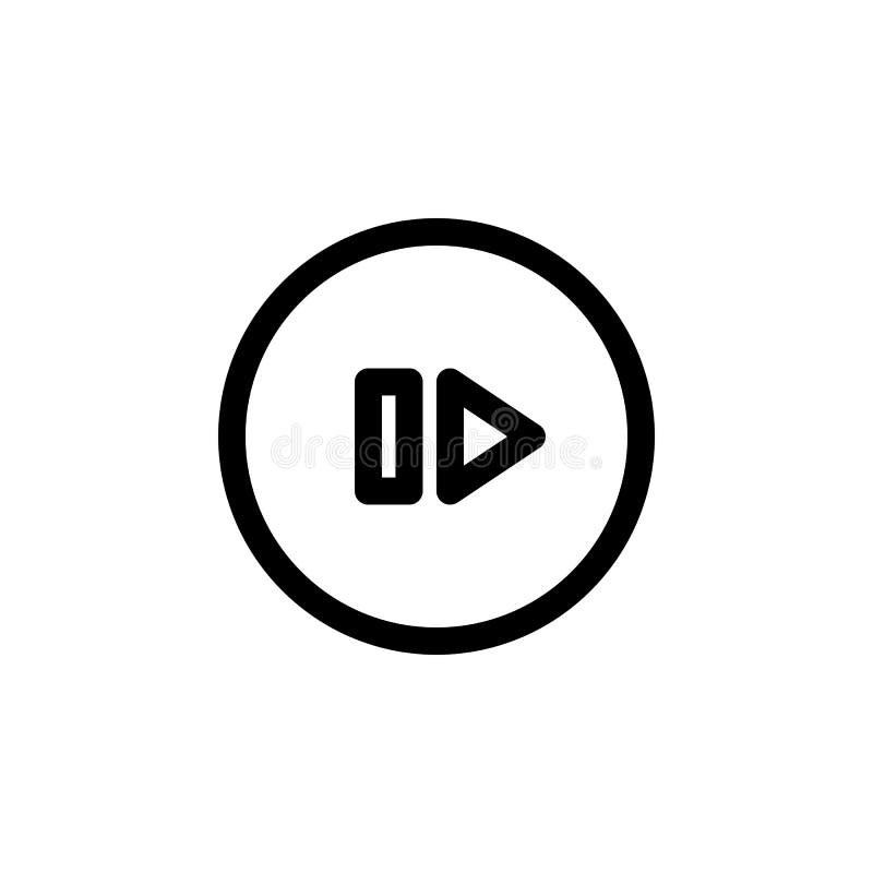 Skip Button Icon stock vector. Illustration of record - 181737751