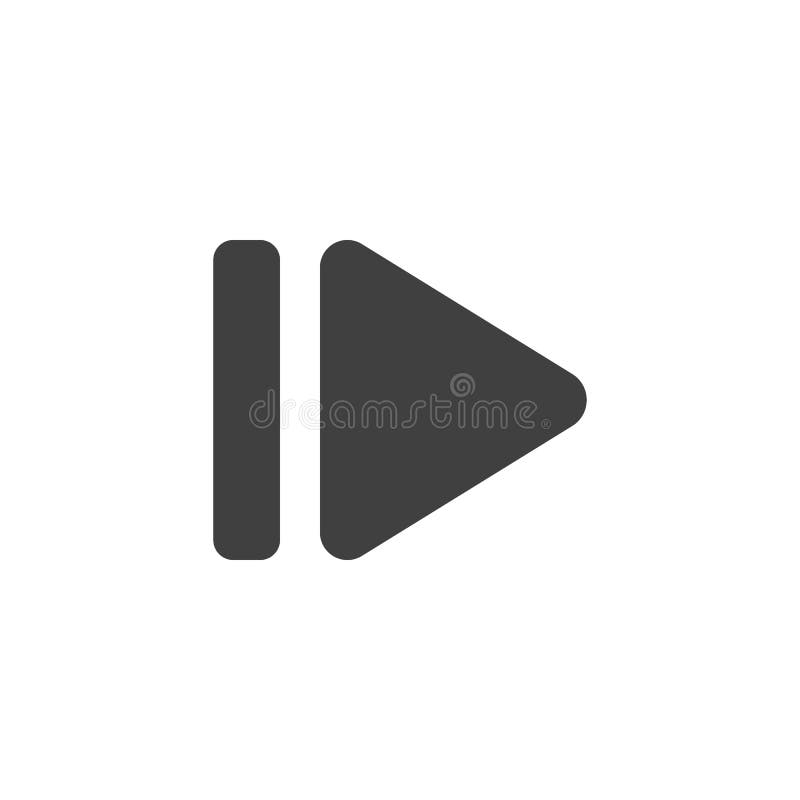 Skip button vector icon stock vector. Illustration of stop - 248641920