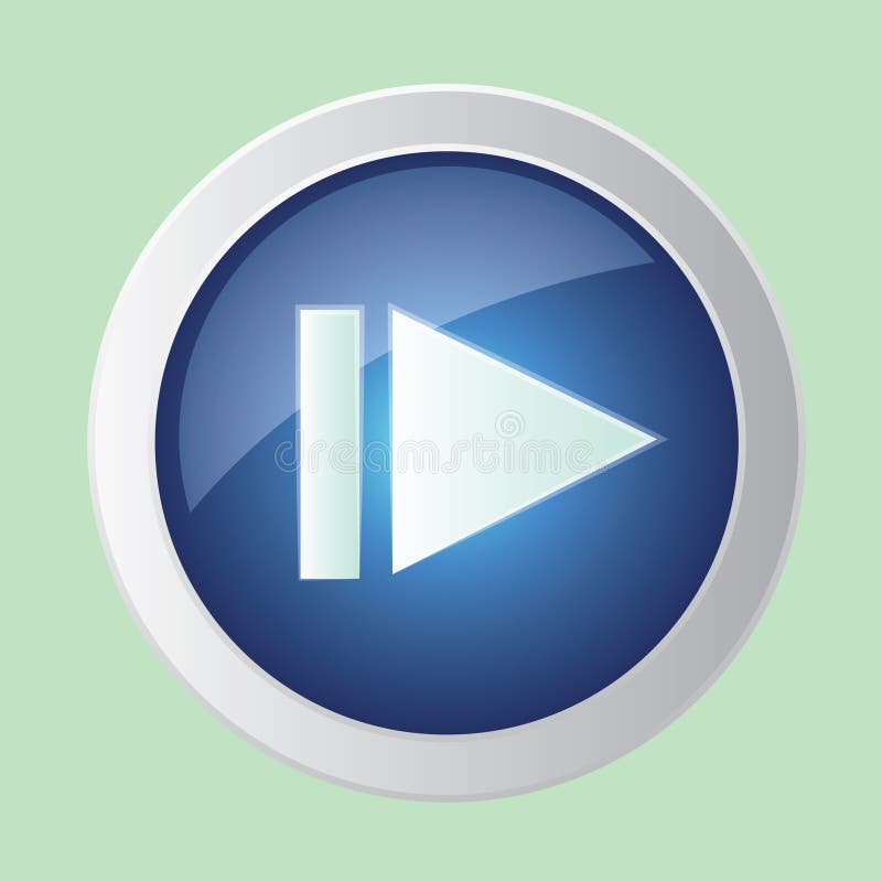 Skip Button Icon stock vector. Illustration of record - 181737751