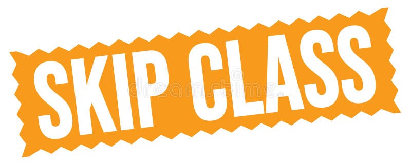 SKIP CLASS Text Written on Orange Stamp Sign Stock Illustration ...