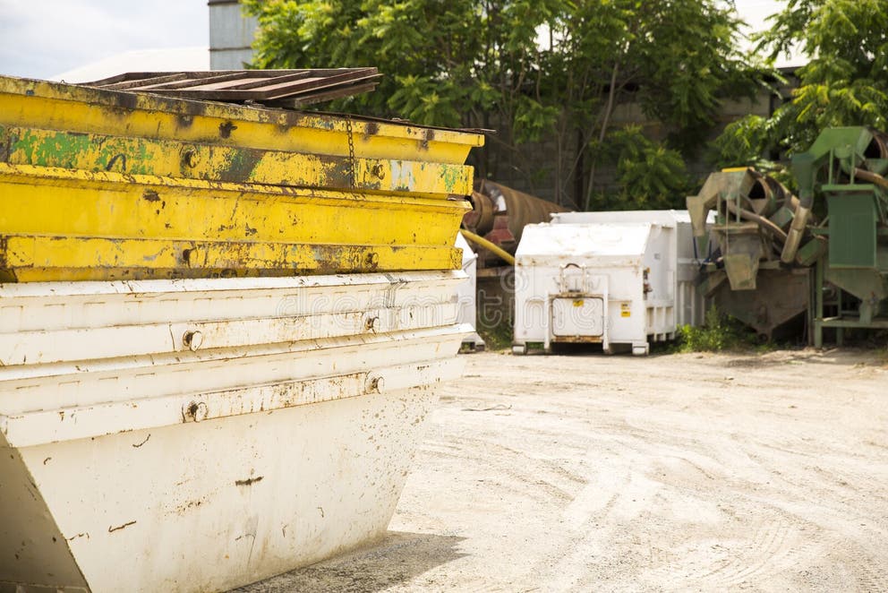 Skip stock image. Image of refuse, yellow, container - 41104899