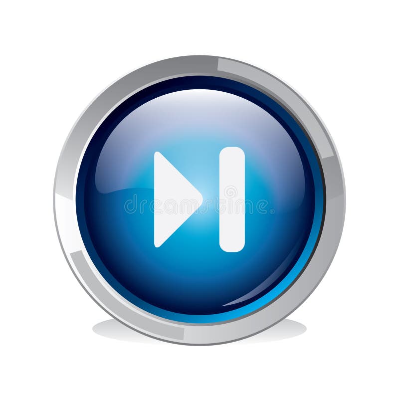 Skip Forward Icon in Flat Style Isolated on Grey Background Stock ...