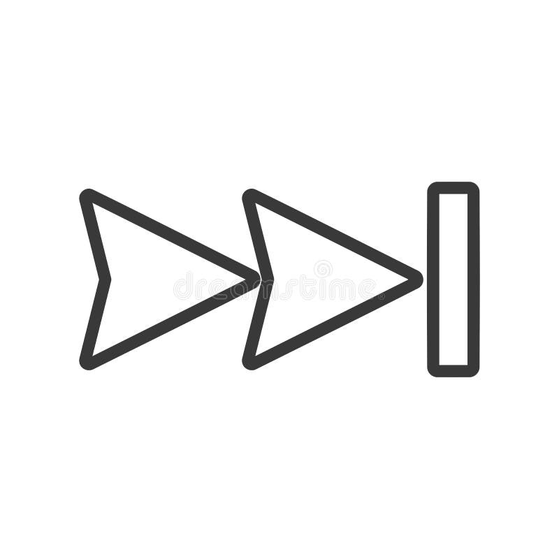 Next Track Icon Vector. Forward, Skip Line Symbol. Stock Vector ...