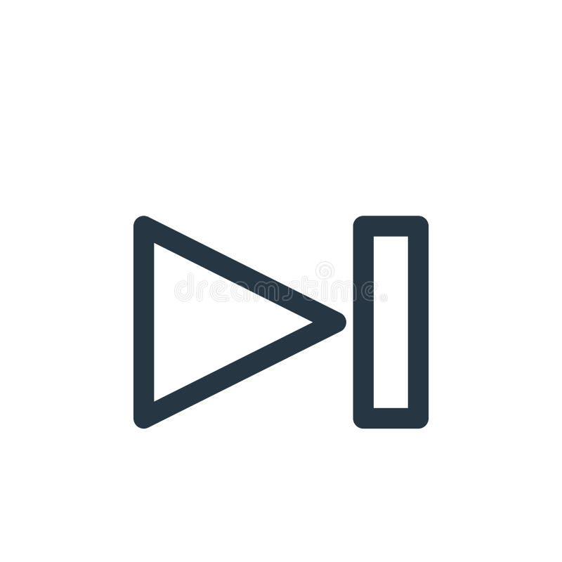 Skip Icon Vector from Technology Concept. Thin Line Illustration of ...