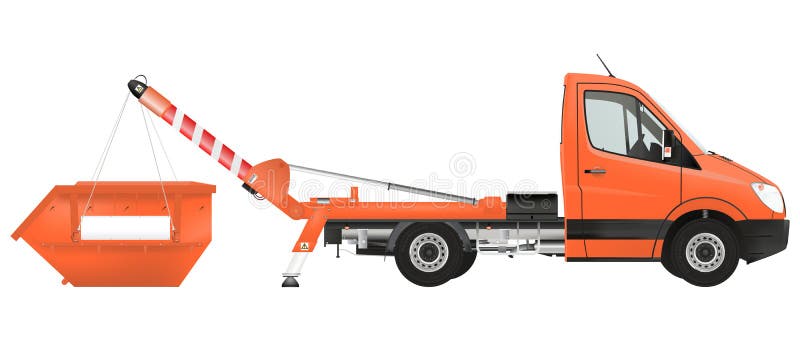 Skip loader truck stock illustration. Illustration of hauler - 61769177