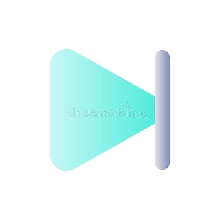 Skip Next Button Flat Gradient Color Ui Icon Stock Vector ...