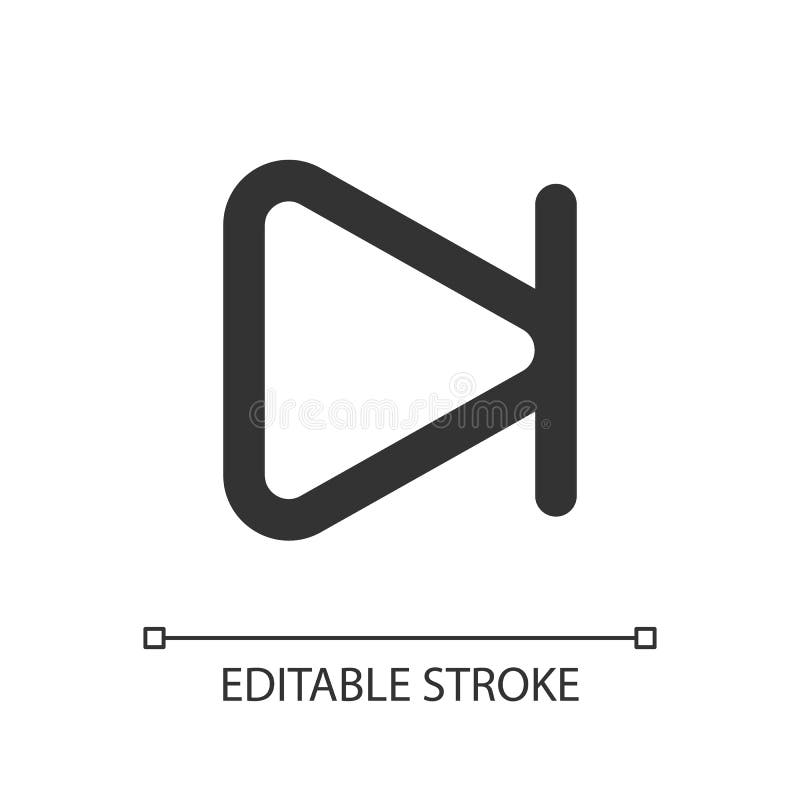 Skip Next Button Pixelated Ui Icon Stock Vector - Illustration of last ...