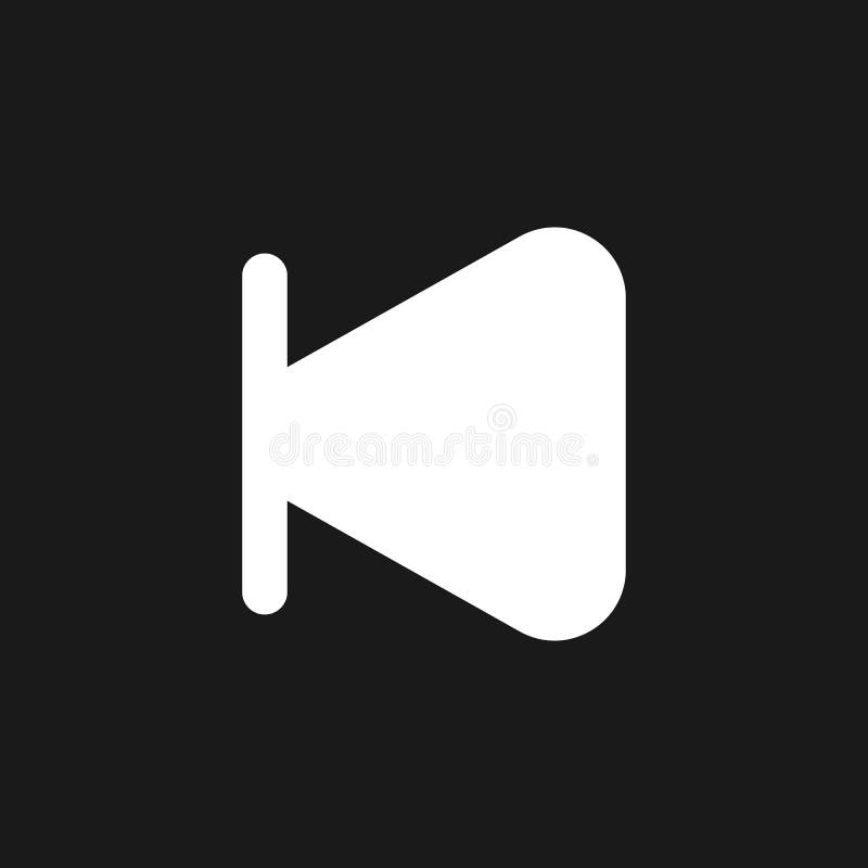 Skip Previous Button Pixelated Ui Icon Stock Vector - Illustration of ...