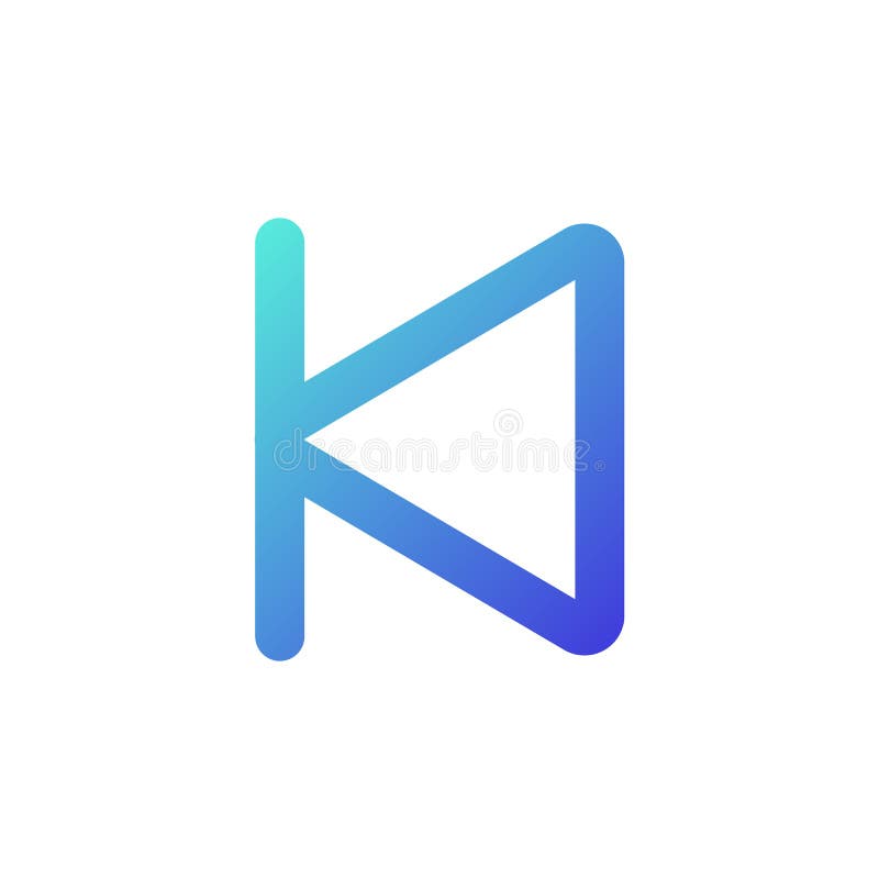 Skip To Start Pixel Perfect Gradient Linear Ui Icon Stock Vector - Illustration of music ...