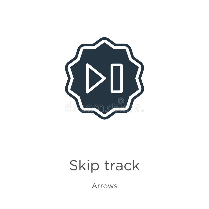 Skip Track Icon Vector. Trendy Flat Skip Track Icon from Arrows ...