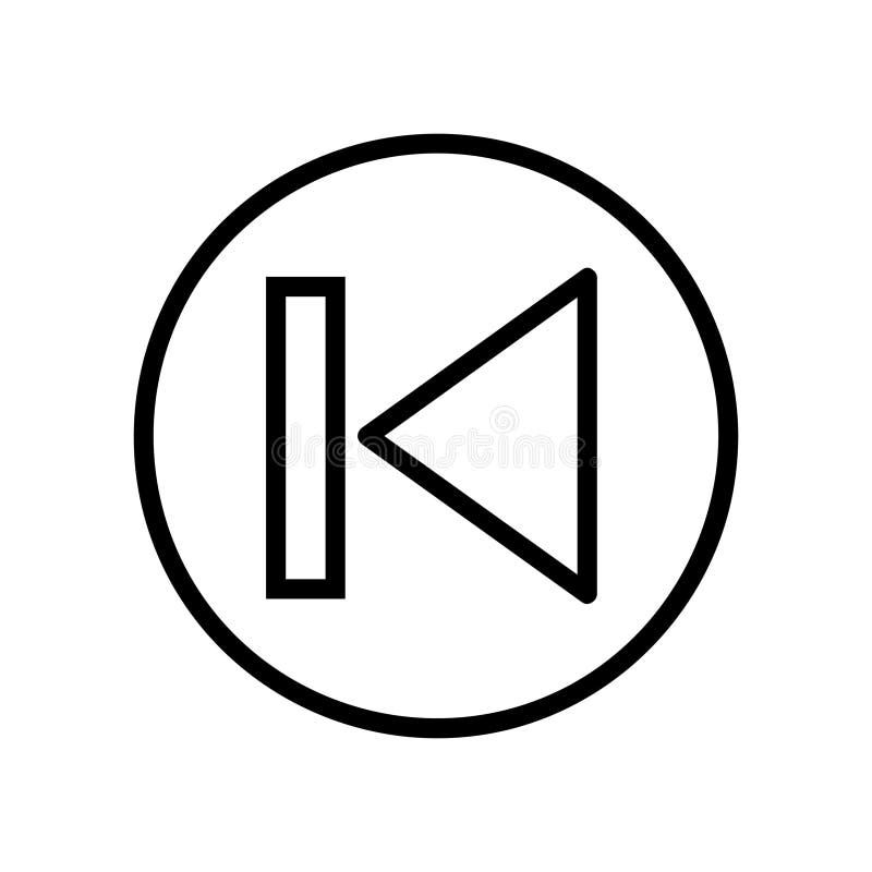 Skip Vector Icon, Outline Style, Isolated on White Background. Stock ...