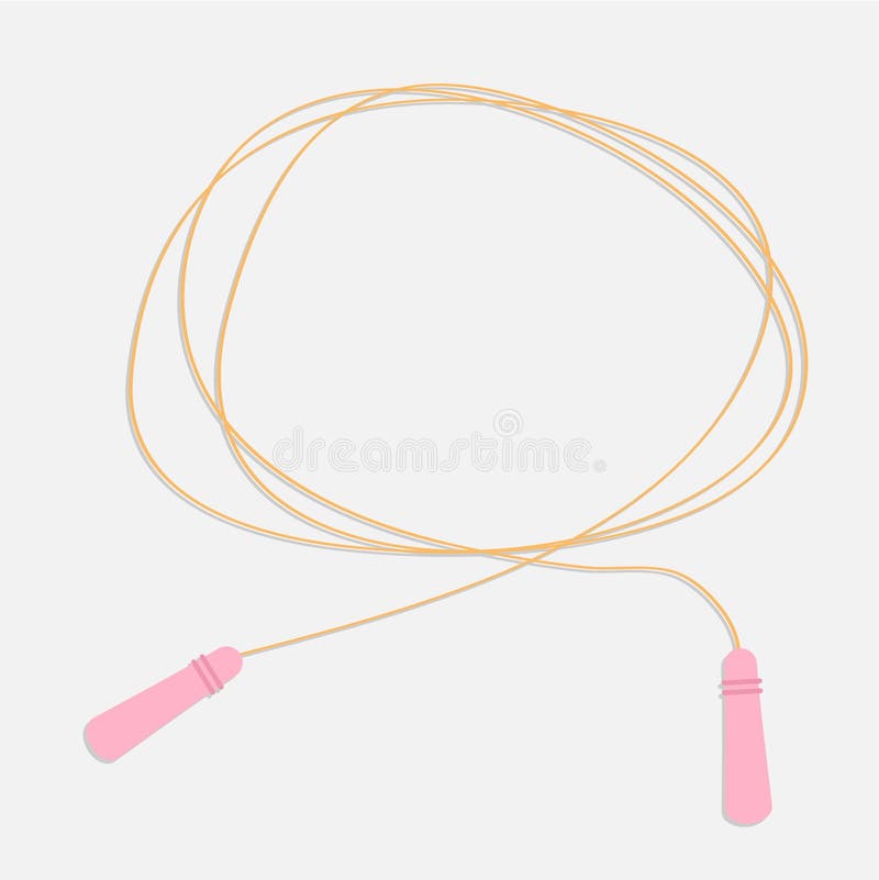 Skipping Jumping Rope Empty Round Frame Template Sport Background Flat ...