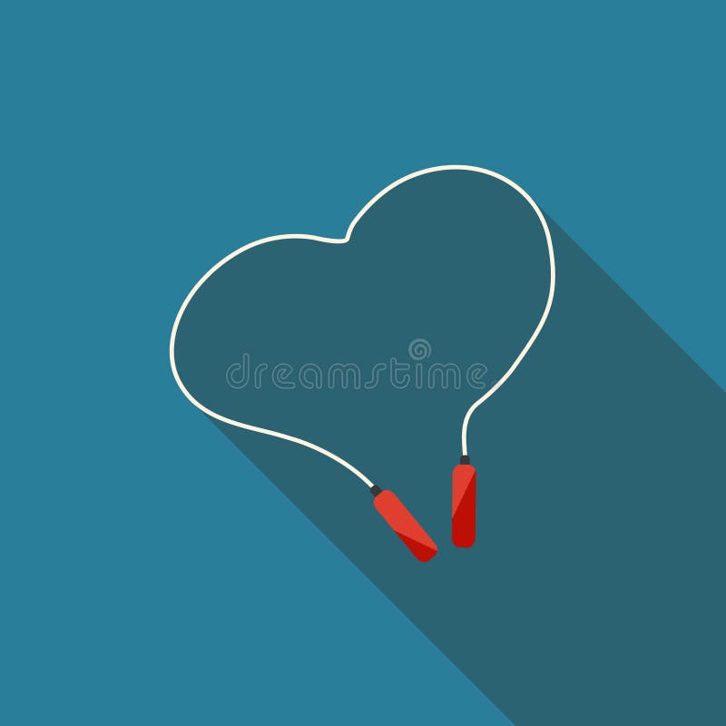Skipping rope flat design stock vector. Illustration of cardio - 85111881