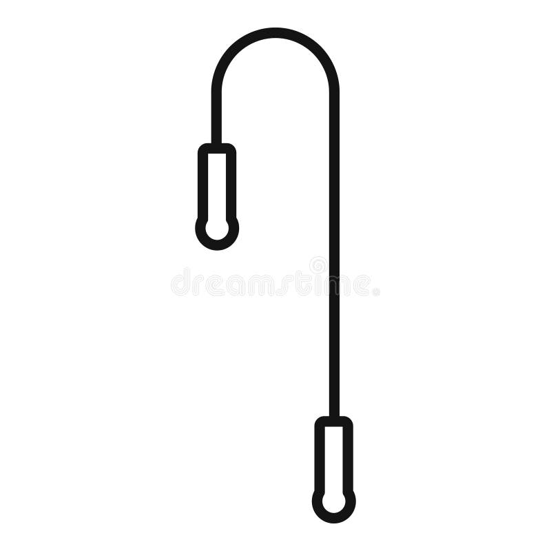 Skipping Rope Icon with Handles for Jumping Workout Stock Vector ...