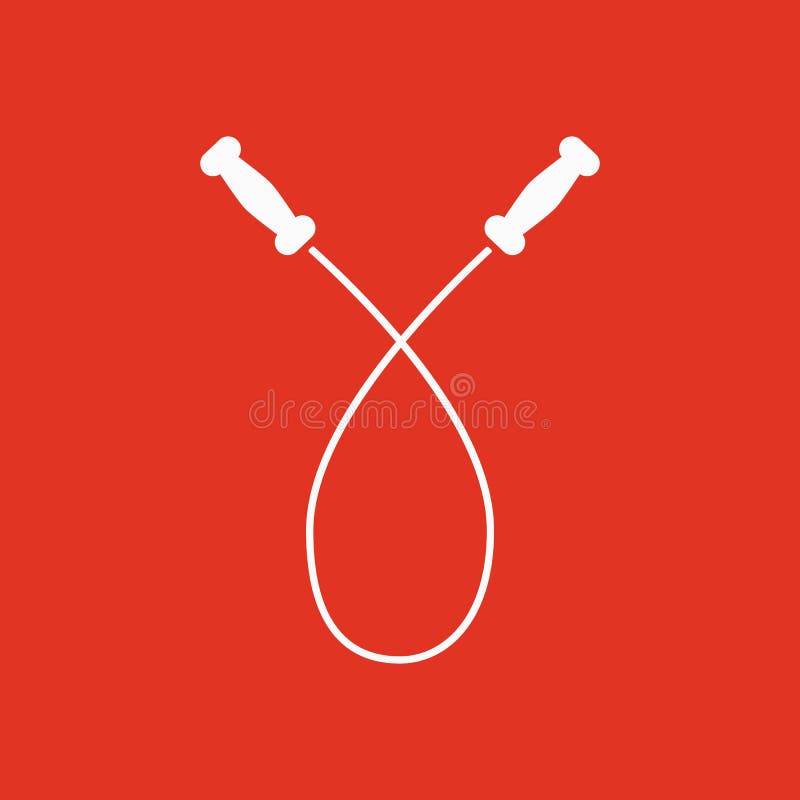 The Skipping Rope Icon. Jumping-rope Symbol Stock Vector - Illustration ...