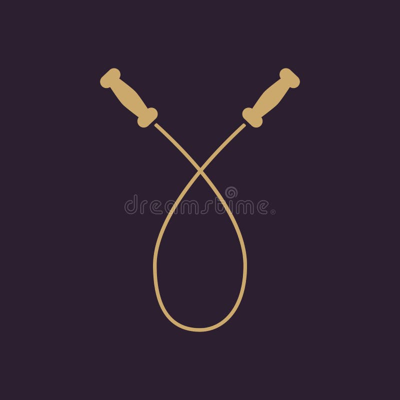 The Skipping Rope Icon. Jumping-rope Symbol Stock Vector - Illustration ...