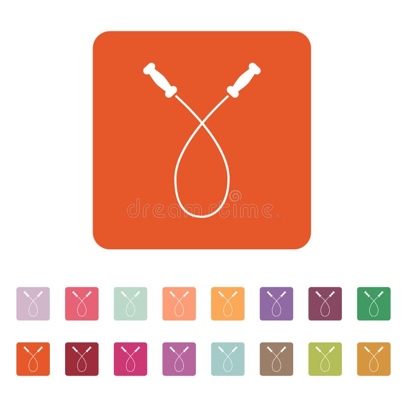 The Skipping Rope Icon. Jumping-rope Symbol Stock Vector - Illustration ...