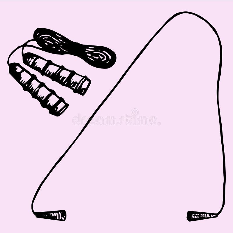 Skipping rope stock vector. Illustration of drawn, game - 66166279