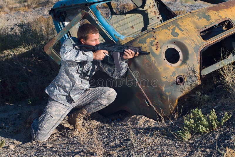 Skirmish stock image. Image of shooting, pursuit, army - 17457729