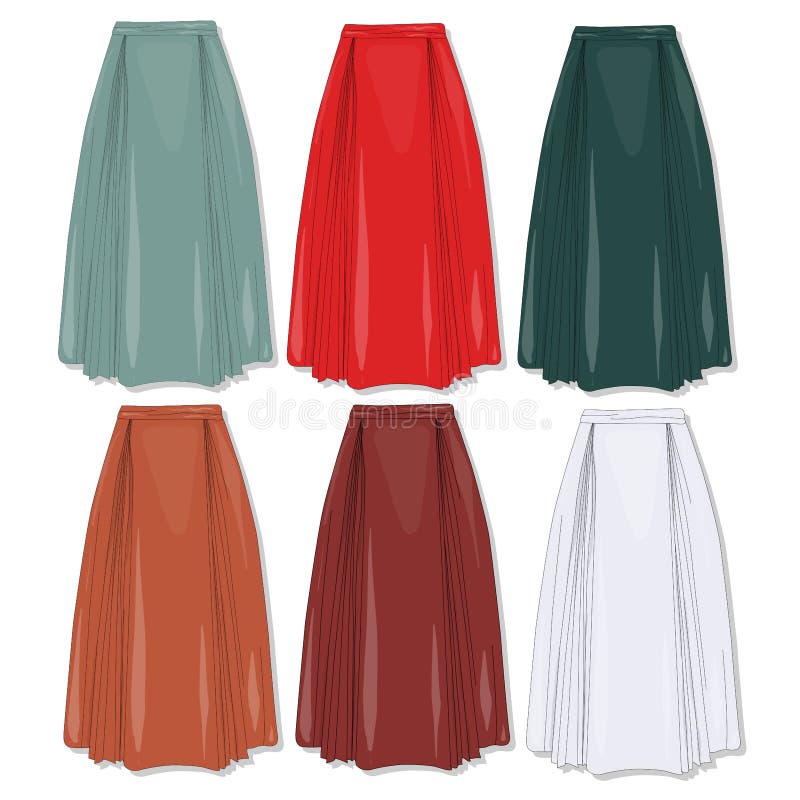 Skirt. Female Clothes Collection Stock Vector - Illustration of vogue ...