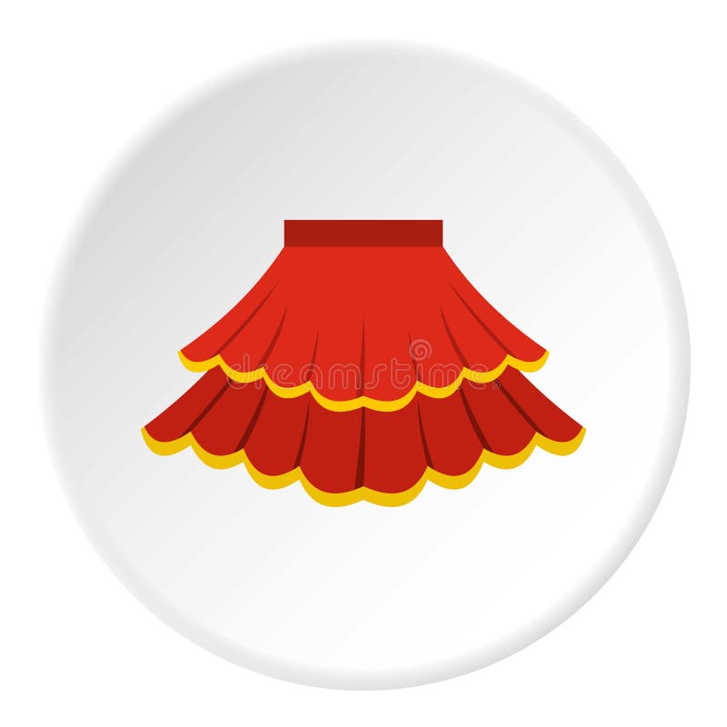 Skirt icon circle stock vector. Illustration of drapery - 108598603