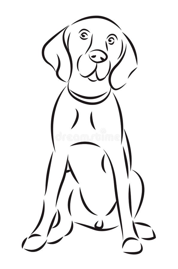 Skizze eines Hundes stock abbildung. Illustration von nett - 38240834