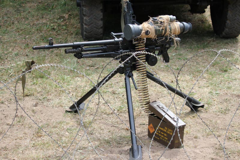 Skjuta Med Kulspruta .50 Appell Redaktionell Fotografering för ...