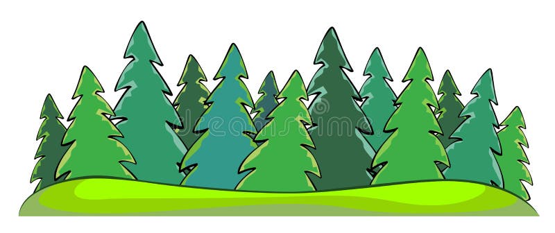 Skog vektor illustrationer. Illustration av skönhet, stillsamt - 40151030