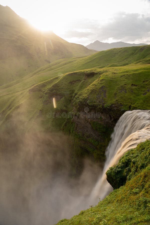 Skogafoss Waterfall, the Biggest Waterfall in Skogar. Iceland Stock ...