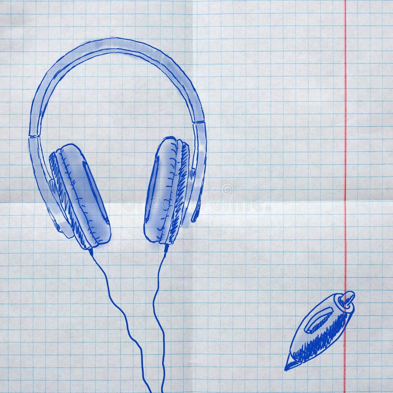 Skolan Skissar På Rutigt Papper Stock Illustrationer - Illustration av ...