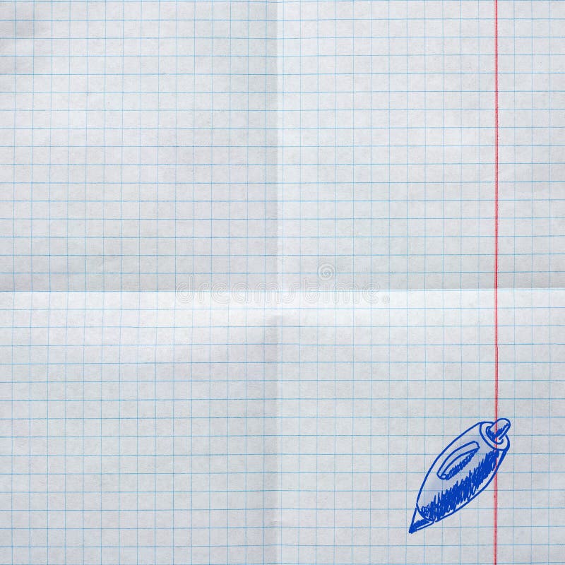 Skolan Skissar På Rutigt Papper Stock Illustrationer - Illustration av ...