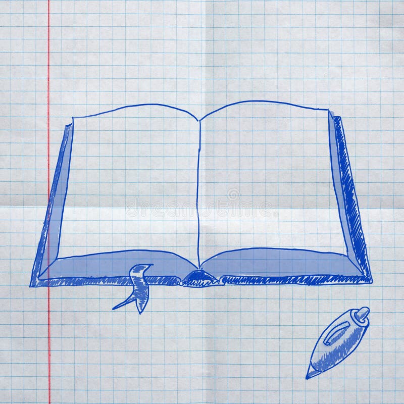 Skolan Skissar På Rutigt Papper Stock Illustrationer - Illustration av ...