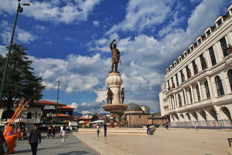 Skopje, Macedonia - 10 May 2018: the Monument in Skopje, Macedonia ...