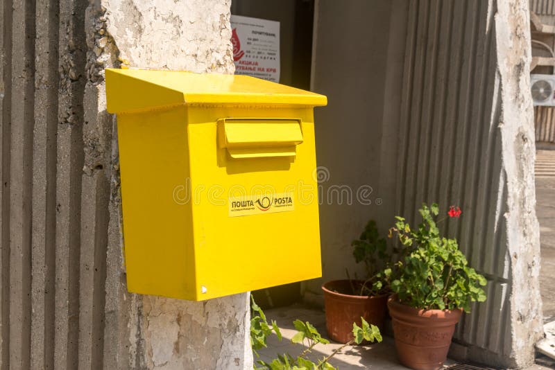 Mailbox of Post of North Macedonia Editorial Stock Photo - Image of ...