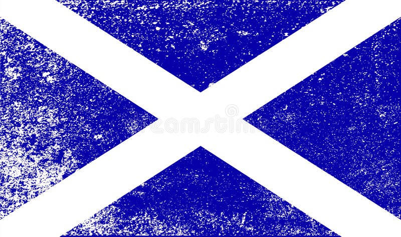 Skotsk flagga med Grunge vektor illustrationer. Illustration av ...
