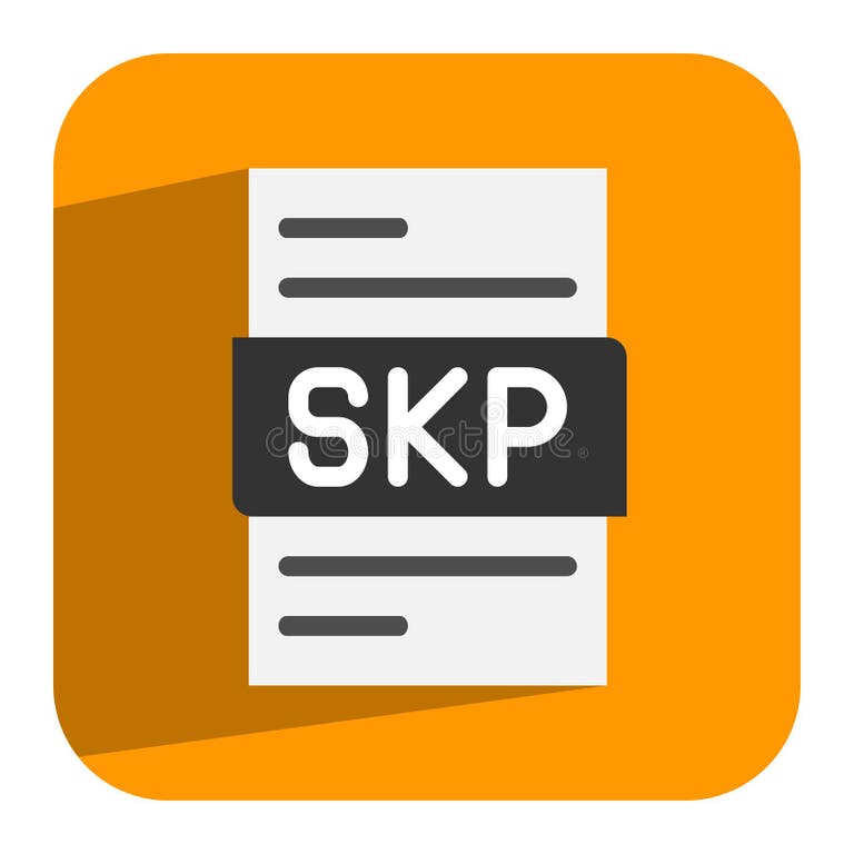 Skp Document Flat Icon. Ideal File Format for Presentations and Reports ...