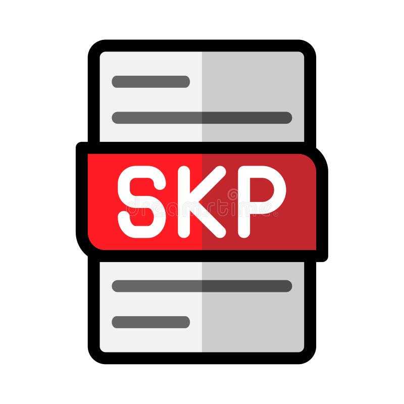 Skp File Type Flat Icons. Document Files Format Graphic Design Outline ...