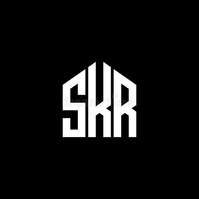 SKR Letter Logo Design on BLACK Background. SKR Creative Initials ...