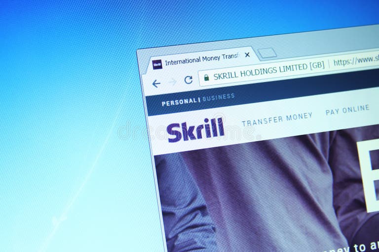 Skrill website editorial photography. Image of icons - 124887977