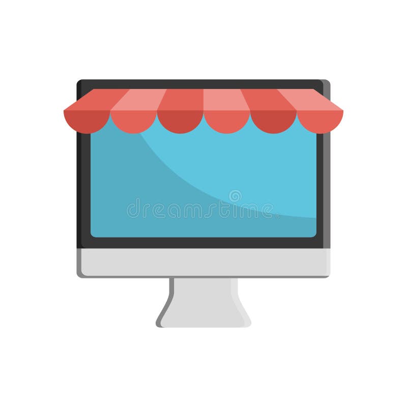 Skrivbords- Datateknik Isolerad Symbol Vektor Illustrationer ...