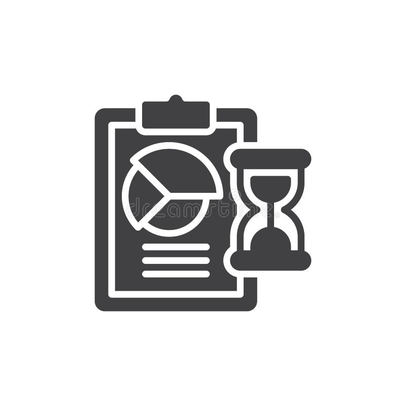 Timglas- Och Pajdiagramlinje Symbol Vektor Illustrationer ...